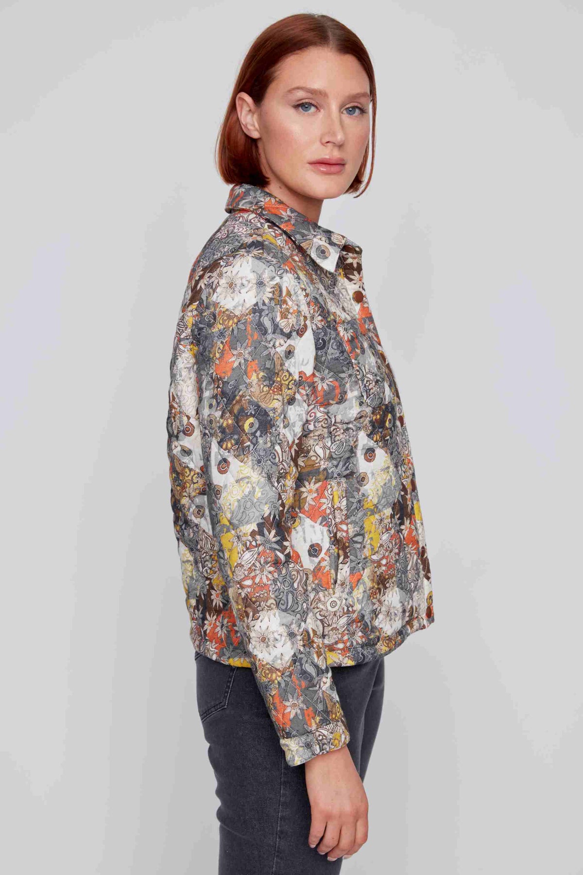 Floral Print Quilted Shacket | Bellissima West