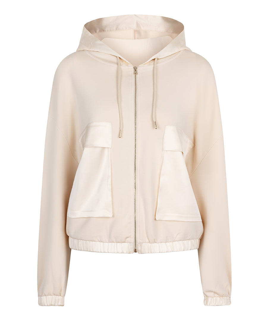 Zip Front Hooded Modal Jacket | Bellissima West